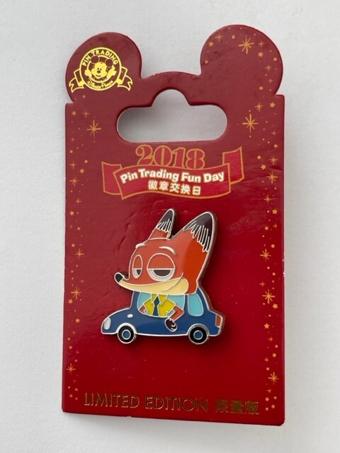 Shanghai Disney SDR Pin Zootopia Racing game Nick Wilde Limited LE800 ...